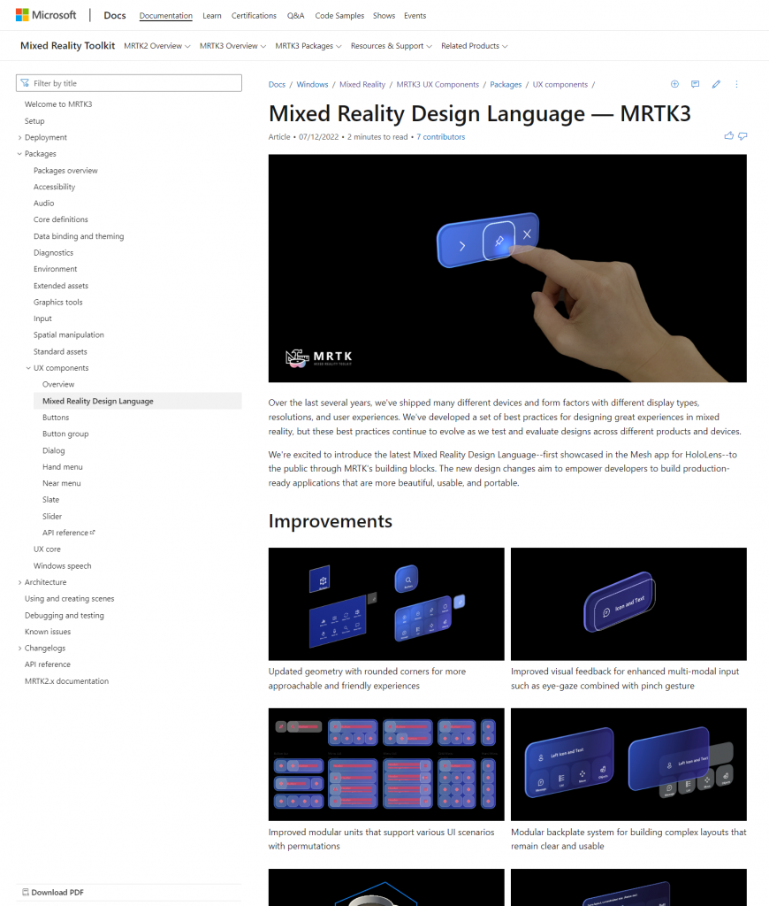 MRTK3 Public Preview - Yoon Park - Mixed Reality Designer | 박동윤 - 증강현실 혼합현실 공간컴퓨팅 디자이너
